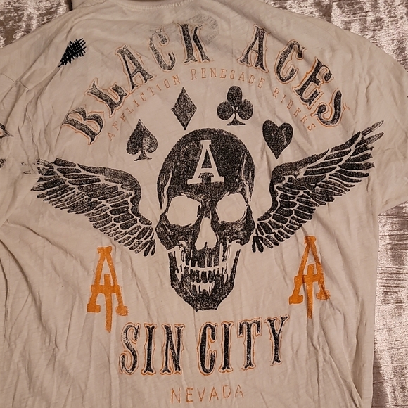 Affliction | Shirts | Rare Affliction Mens L Polo Off White Renegade ...